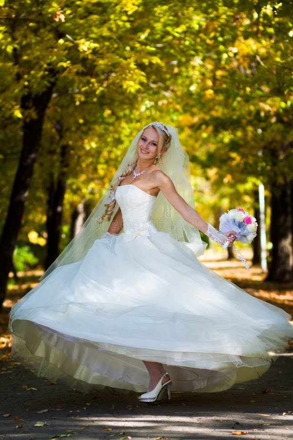 Bride spinning stock photo. Image of married, bright - 17343244