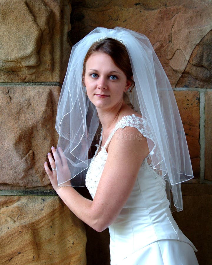 Bride in Stone Building stock photo. Image of bride, buildings - 5763498