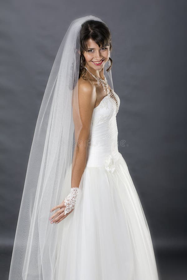 Bride in studio stock image. Image of face, attitude - 23010017