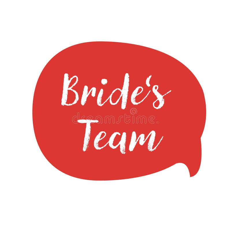 Bride Team Message Bubble Red Stock Illustration - Illustration of ...