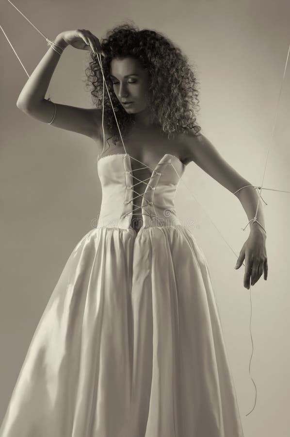 Bride tied with rope stock image. Image of bondage, beautiful - 15154171