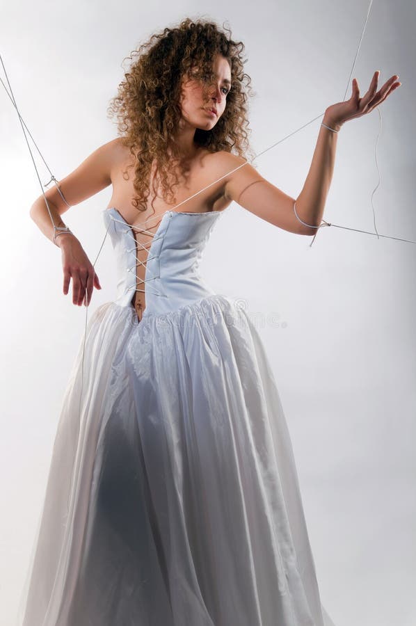 Bride tied with rope stock image. Image of domination - 15600421