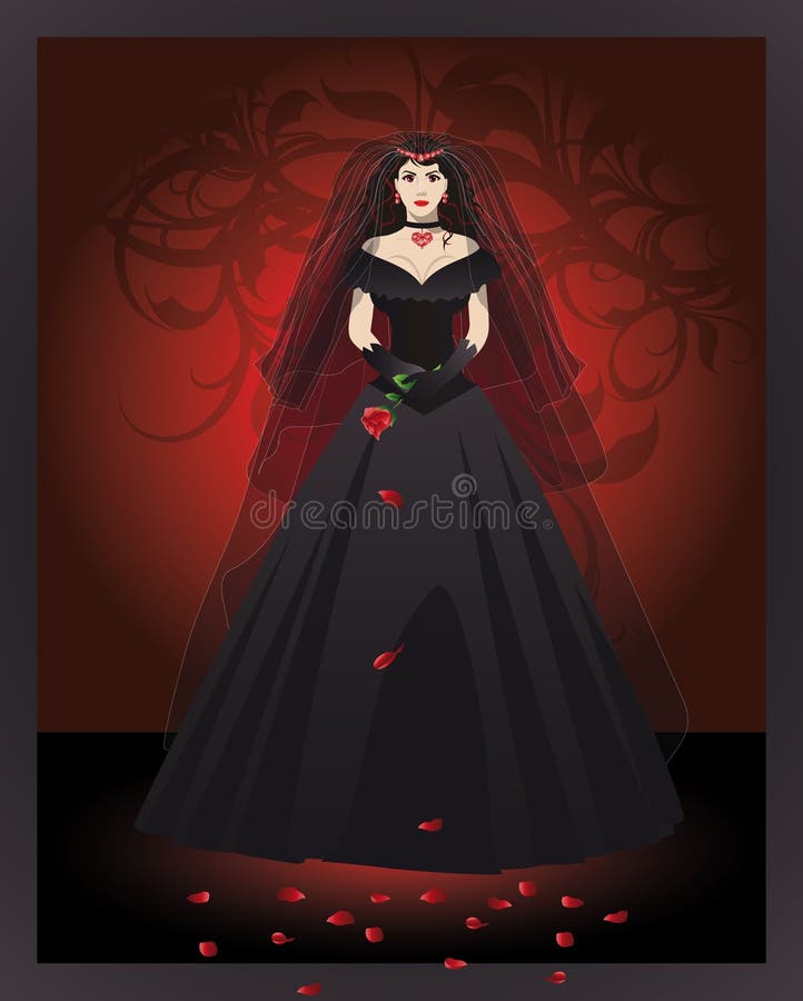 Mythological Vampire Countess Bathory Portrait Artwork. Stock ...