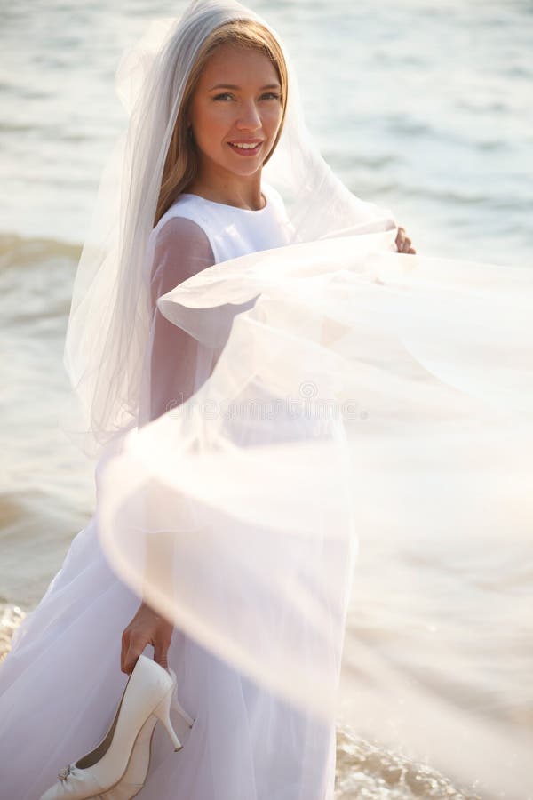 Bride with the veil stock photo. Image of lace, dress - 30372756