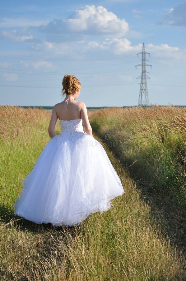 Bride walking away stock photo. Image of dress, memories - 21303170