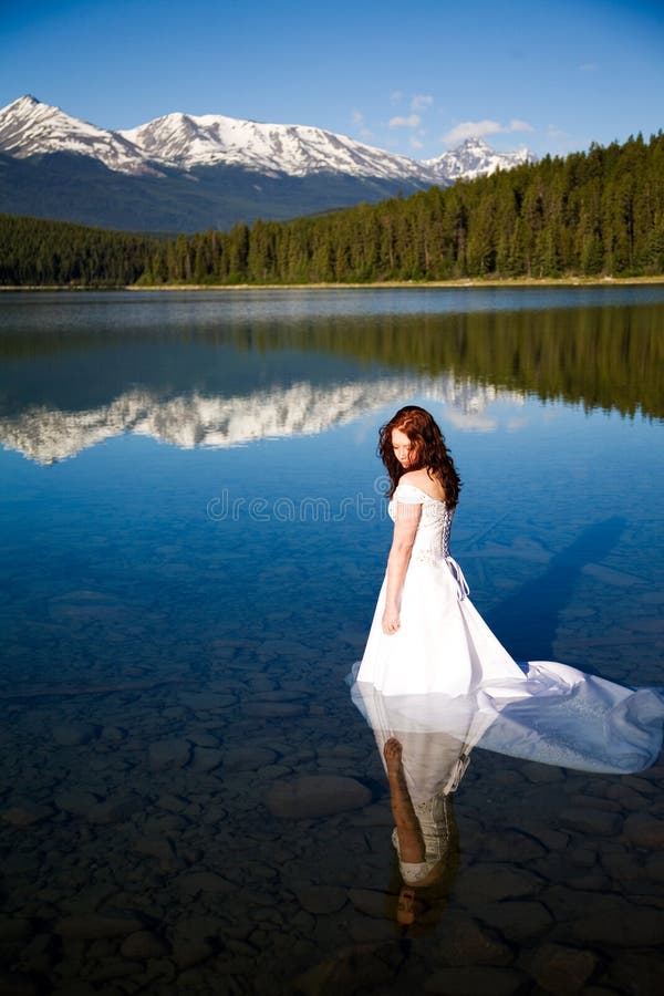 Bride in the Water stock image. Image of park, woman, gorgeous - 2720929