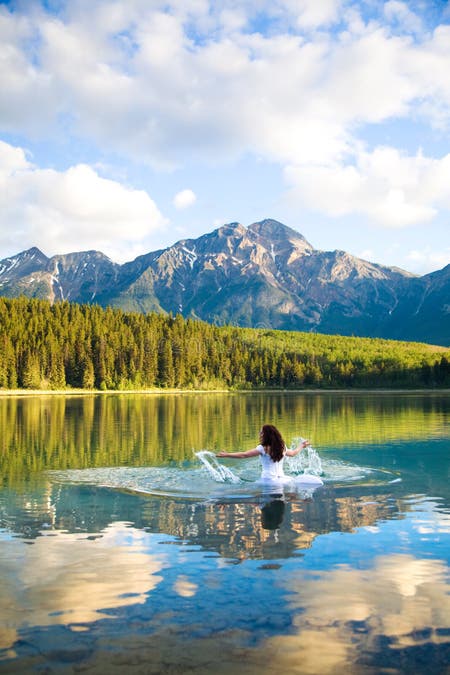 Bride in the Water stock photo. Image of summer, outside - 2721004