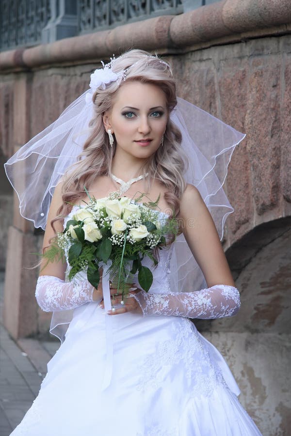 Bride with Wedding Bouquet. Stock Photo - Image of marriage, look: 23781108