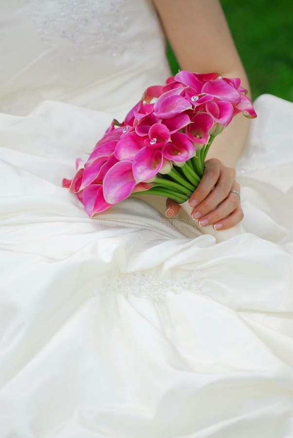 Bride with wedding bouquet stock photo. Image of holding - 2854008