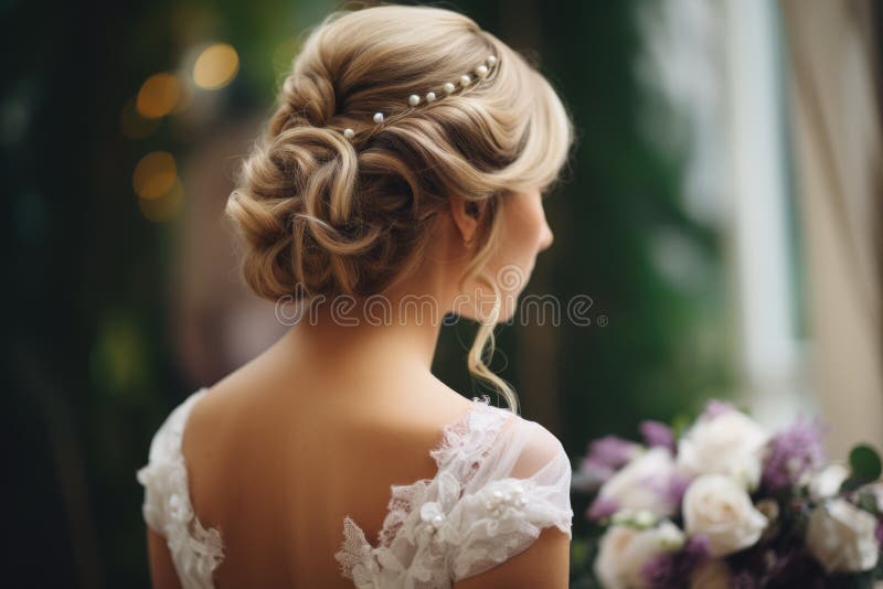 Bride in White Wedding Dress AI Generated Stock Photo - Image of ...