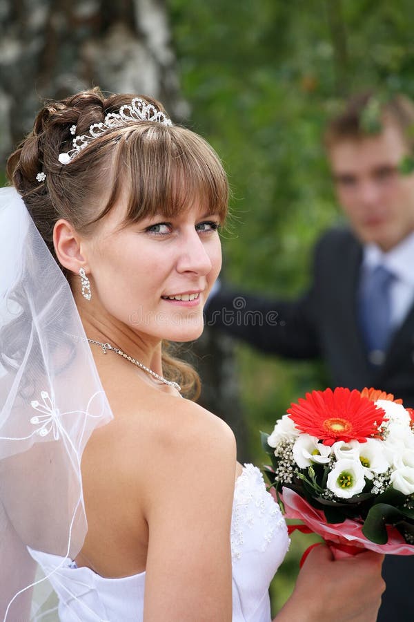 Bridegroom and Bride. stock photo. Image of engagement - 17036218
