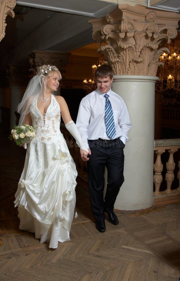 Bridegroom and Bride Dancing Stock Image - Image of couple, happiness ...