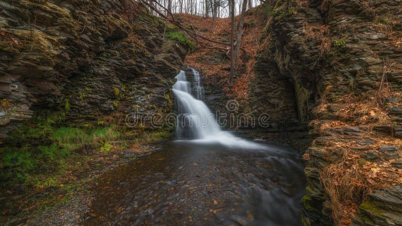 Bushkill Falls from below stock photo. Image of bushkill - 94393350