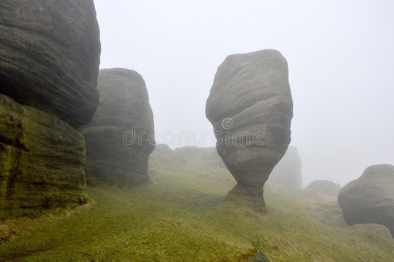 Bridestones at Dawn Near Hebden Bridge Stock Image - Image of moors ...