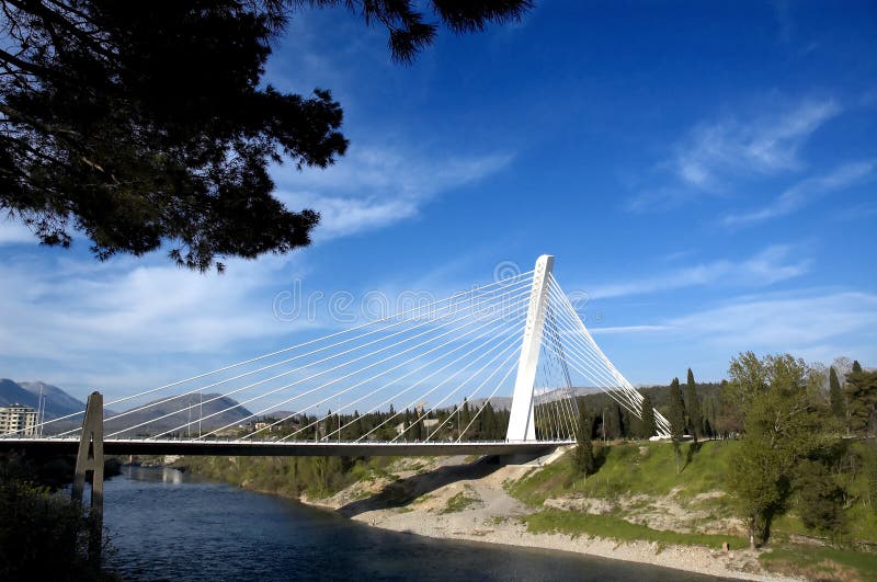 Podgorica, Montenegro. Millennium Bridge. Editorial Stock Photo - Image ...