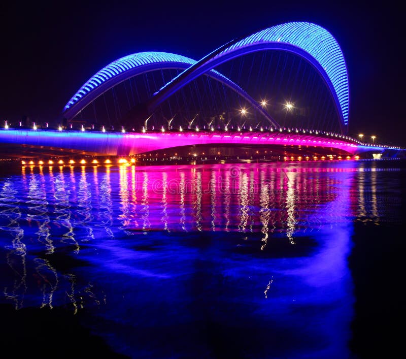 Rainbow bridge stock image. Image of structure, light - 11861505