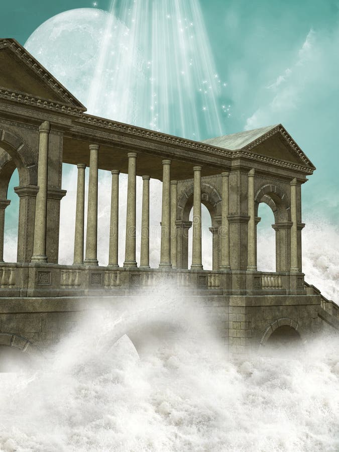 Bridge stock photo. Image of garden, angels, dream, flowers - 5608212