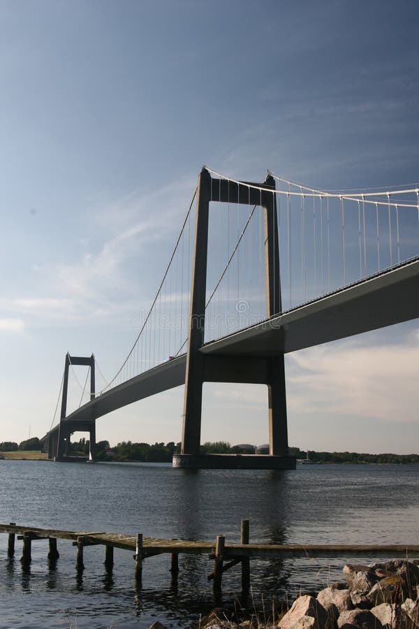 Denmark S Great Belt Suspension Bridge Stock Image - Image of invention ...