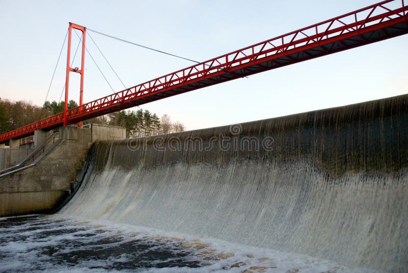 Bridge stock image. Image of electricity, flow, wall, hydro - 7969797