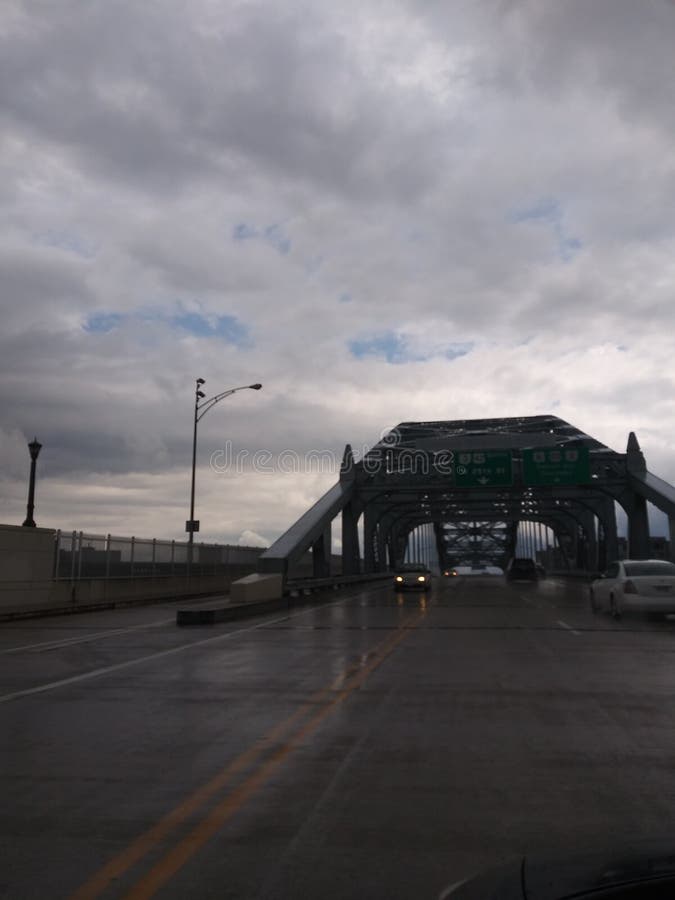 Bridge above the level stock image. Image of level, metal - 151606421