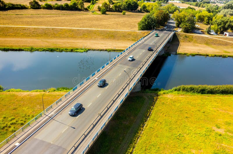 Bridge above the river stock image. Image of gray, park - 65390975