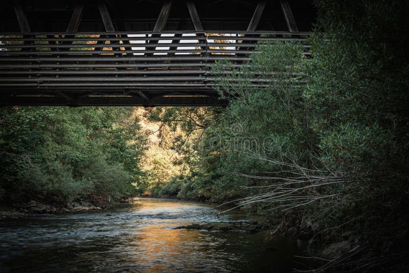 Bridge Above a River in Epfendorf, Germany Stock Photo - Image of park ...