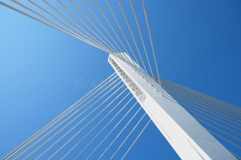 Abstract Cable Suspension Bridge Stock Photo - Image of abstract ...