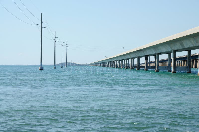 Bridge Across the Florida Keys Stock Image - Image of gulf, traffic ...