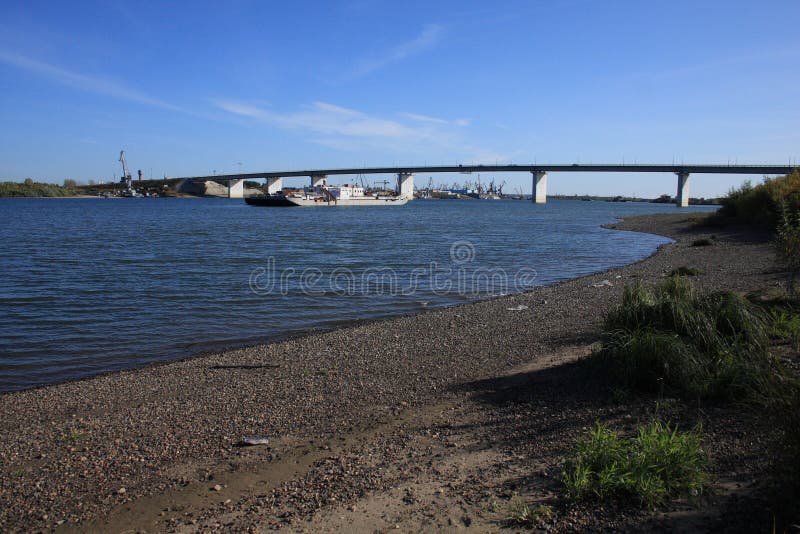 Bridge Across the Tom River Stock Image - Image of elements, highway ...