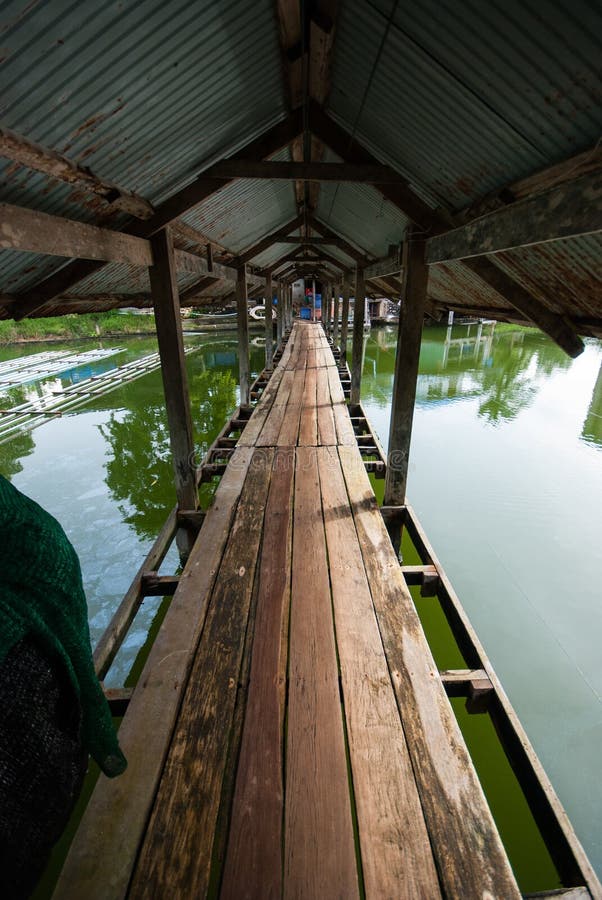 Bridge Across Water Made from Planks Stock Image - Image of outdoor ...
