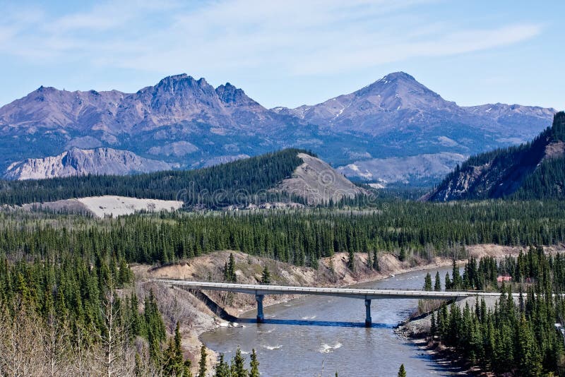 Bridge through Alaska stock photo. Image of arctic, river - 22095974