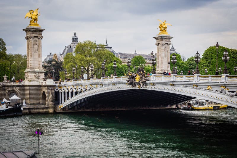 Bridge Alexander III editorial image. Image of bridge - 92094485