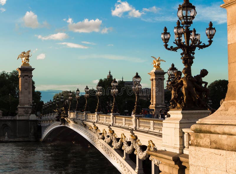 The bridge Alexandre III. stock photo. Image of parisian - 73125672