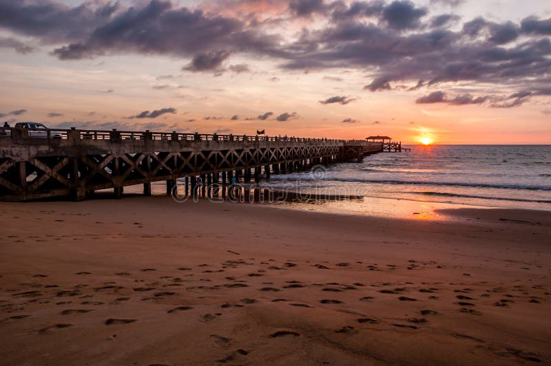 Bridge in amazing sunrise stock photo. Image of paradise - 30124298