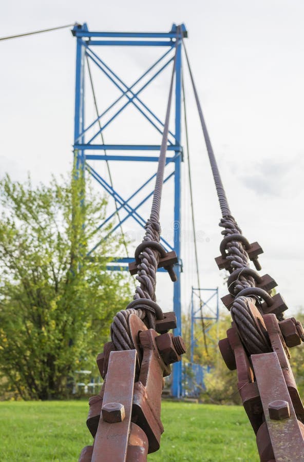 Bridge anchoring stock photo. Image of frame, system - 45938528