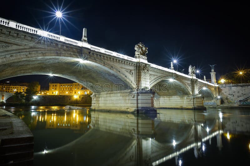 Bridge of Angels at Castel Santangelo in Rome, Italy Stock Photo ...
