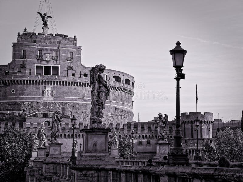 The Bridge of Angels Rome Italy Stock Photo - Image of italy ...