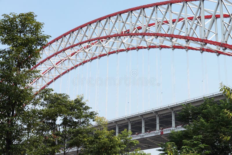 Bridge stock image. Image of bridge, vegetation, cable - 51735215