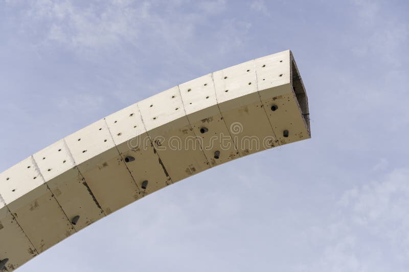 Bridge Arch Under Construction Miami 2024 Stock Photo - Image of stages ...