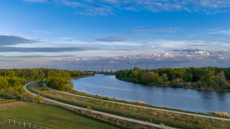 Bridge Architecture Bird S-eye View Perspective from Above Bridge Over ...