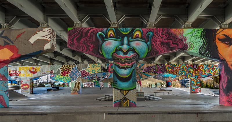 Bridge Art Graffiti editorial stock photo. Image of grafiti - 92495343