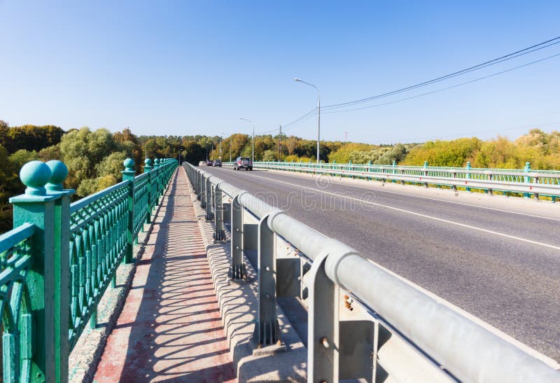 Bridge with Automobile Road Stock Photo - Image of transport, structure ...