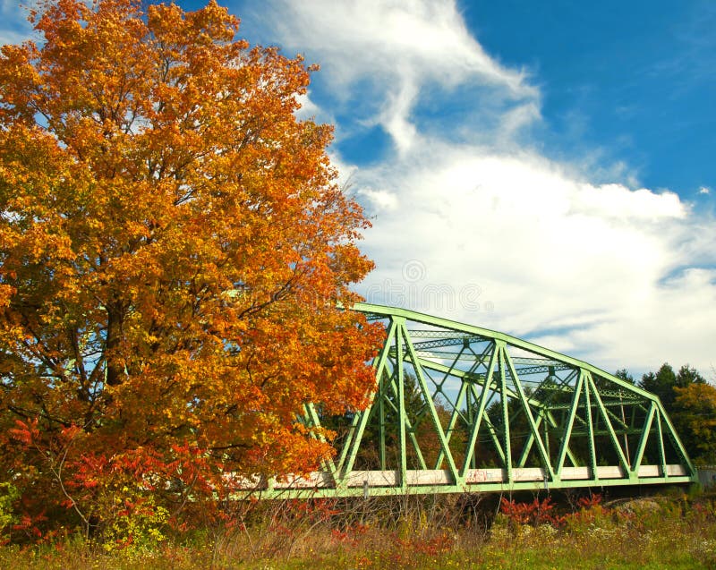 Bridge in autumn stock photo. Image of trees, road, manmade - 27211254
