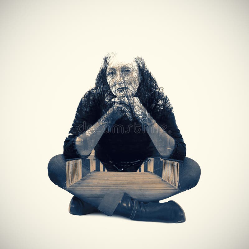 Bridge on the Background of the Human Body Stock Image - Image of ...