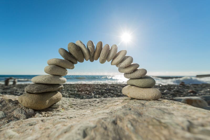 Arch Made of Pebbles stock image. Image of order, stones - 109911141