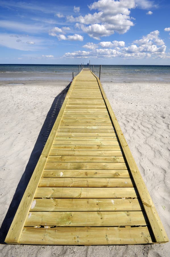 Bridge on beach stock image. Image of outdoor, tourism - 5693479