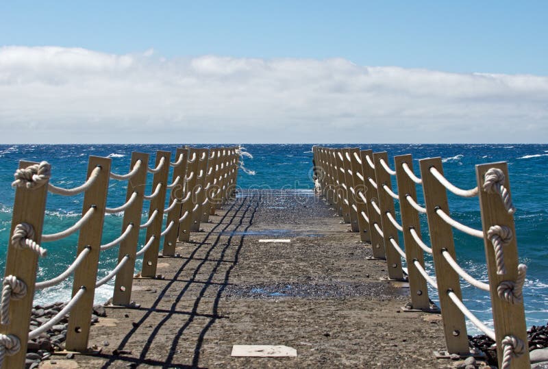Bridge on beach stock image. Image of natural, ocean - 40776691