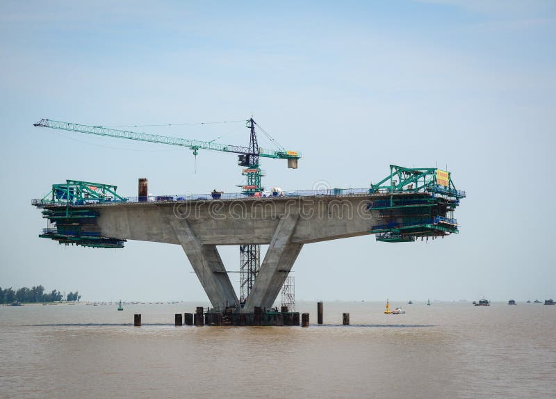 A Bridge are Being Built in Hai Phong Editorial Photography - Image of ...