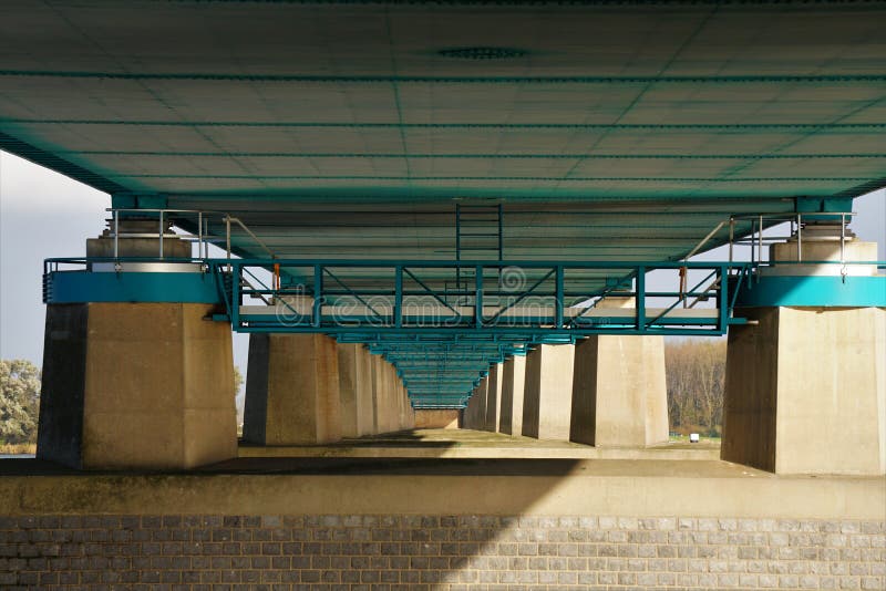 Bridge from Below the Sturdy Construction of the Connection for Traffic ...
