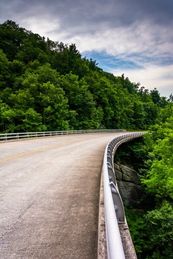The Red Bridge on a Blue Sky Background Stock Image - Image of ...